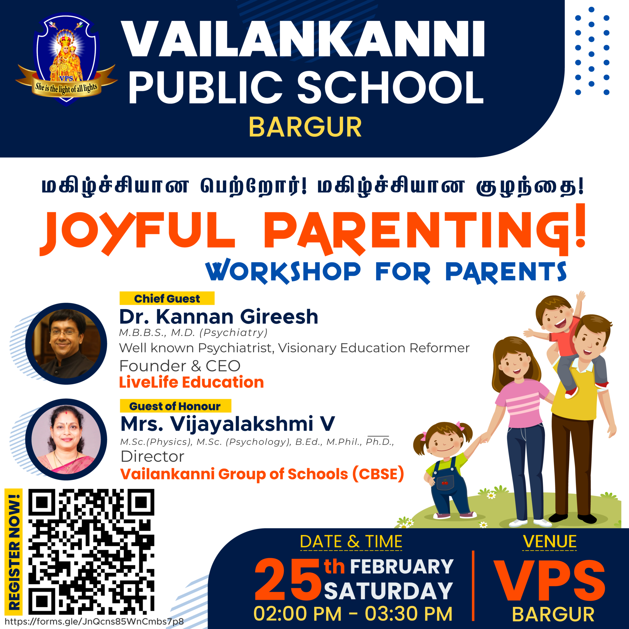 “Joyful Parenting” Live Workshop by Dr. Kannan Gireesh, a well renowned ...